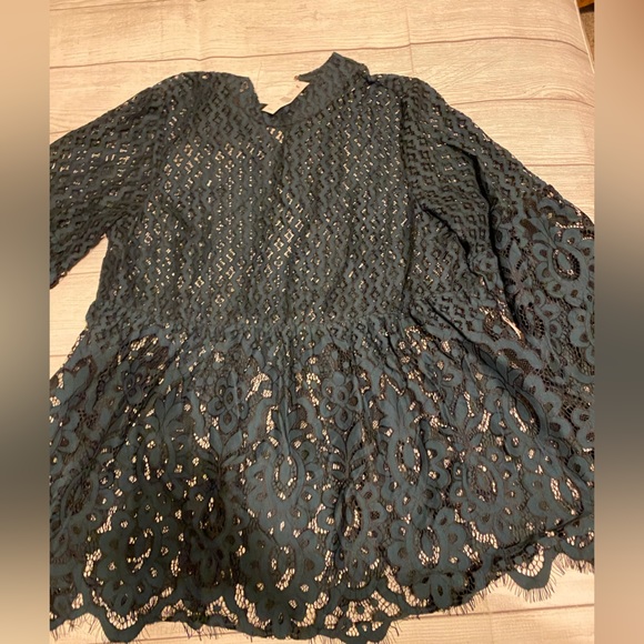 Lane Bryant | Tops | See Through Overlay Blouse | Poshmark